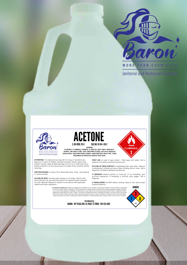 Acetone - Technical Grade - Baron Chemicals