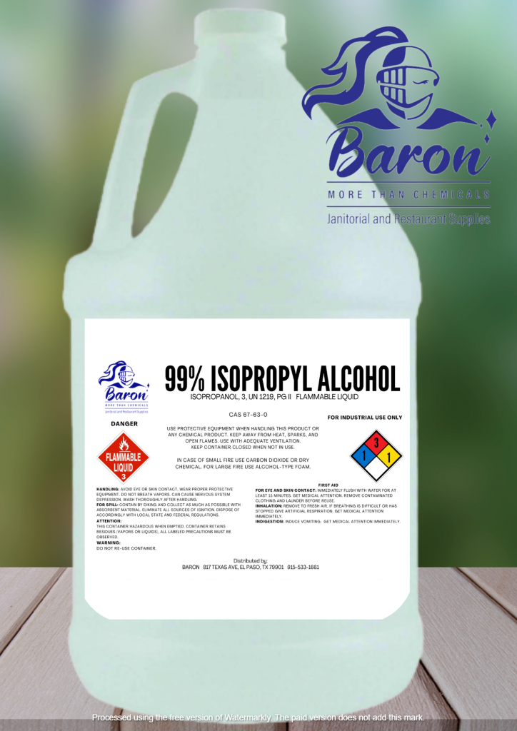 Isopropyl Alcohol 99% - Baron Chemicals