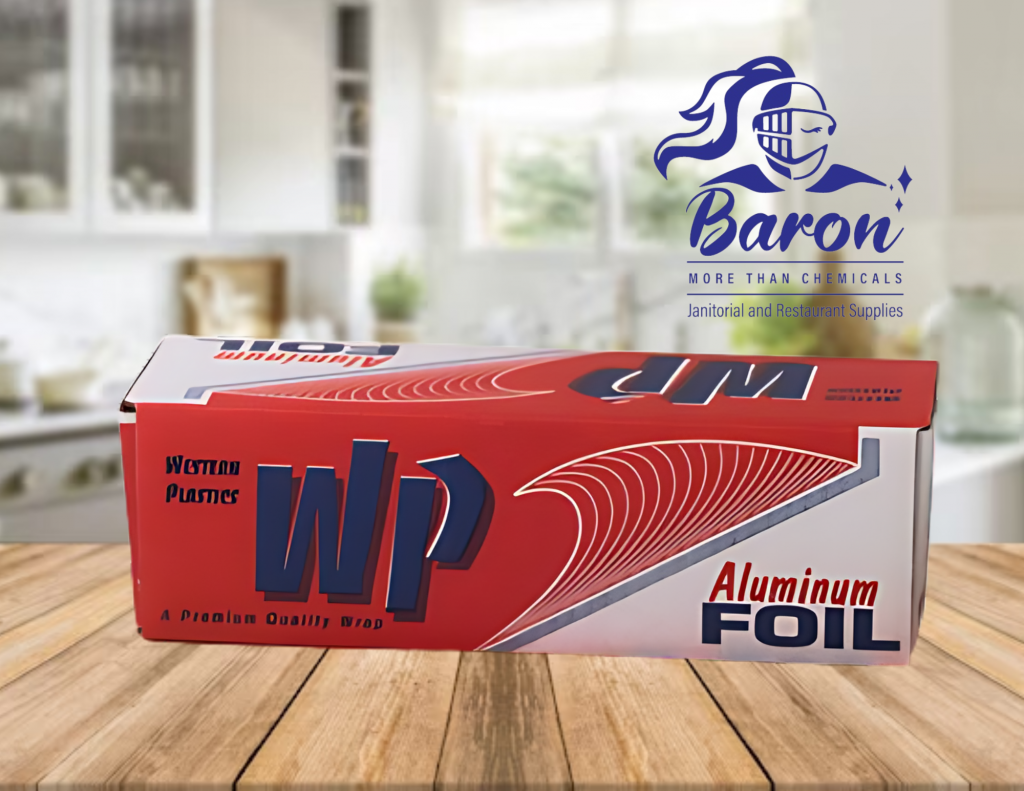 WP Aluminum Foil Roll w/ Cutterbox, 12" x 1000" Feet - Baron Chemicals