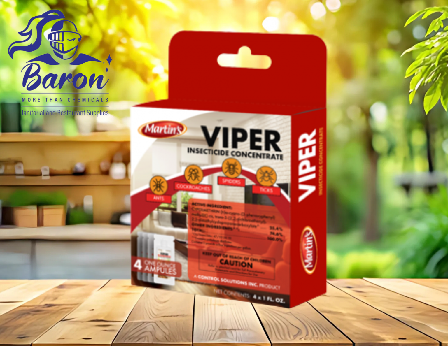 Viper Insecticide Concentrated, ( 4 )1oz Ampule - Baron Chemicals